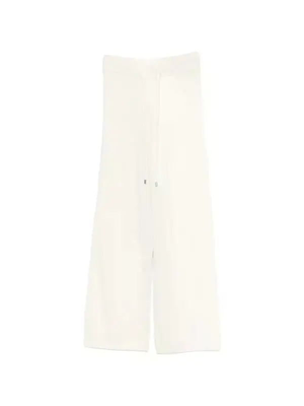 ERMANNO FIRENZE Fine Knit Drawstring Waist Wide Leg Trousers