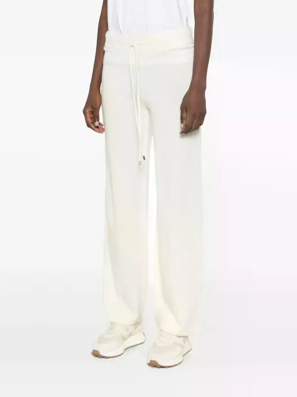 ERMANNO FIRENZE Fine Knit Drawstring Waist Wide Leg Trousers