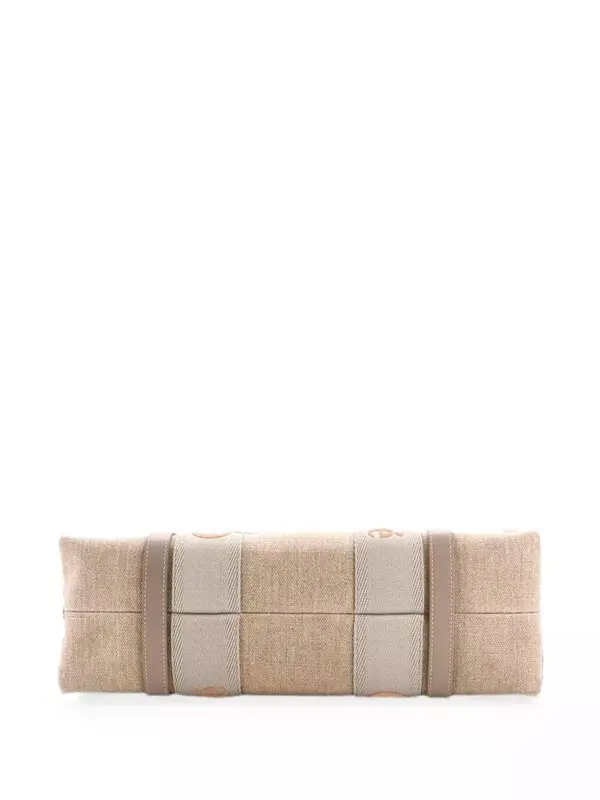 Chloé Woody Canvas With Leather Medium Tote Bag
