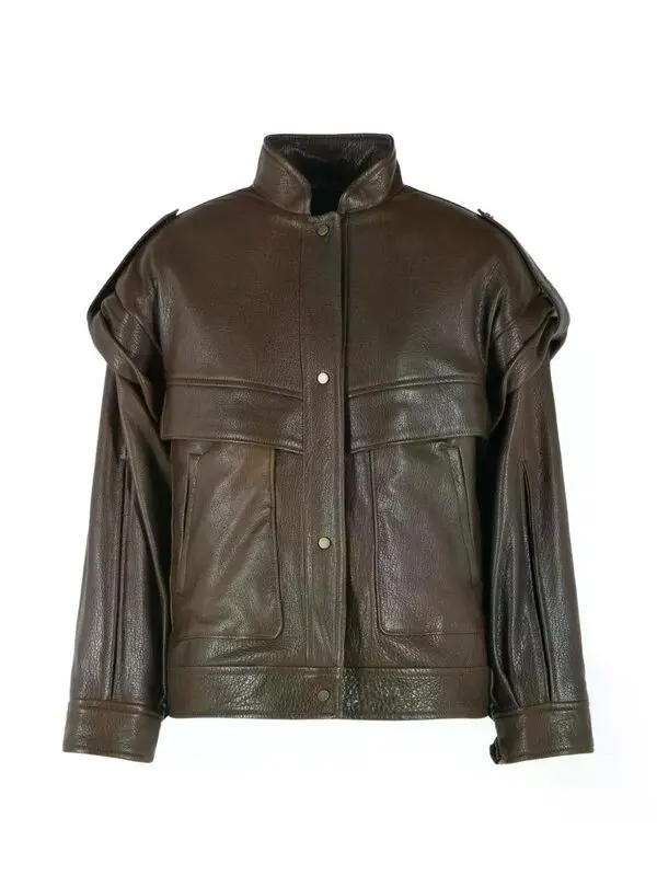 SALVATORE SANTORO Leather Bomber Jacket