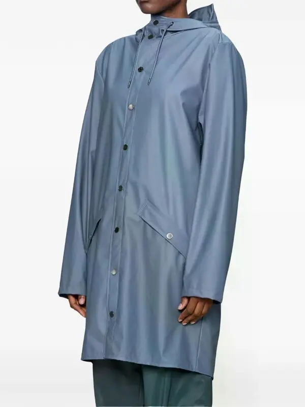 Rains Hooded Press-stud Coat