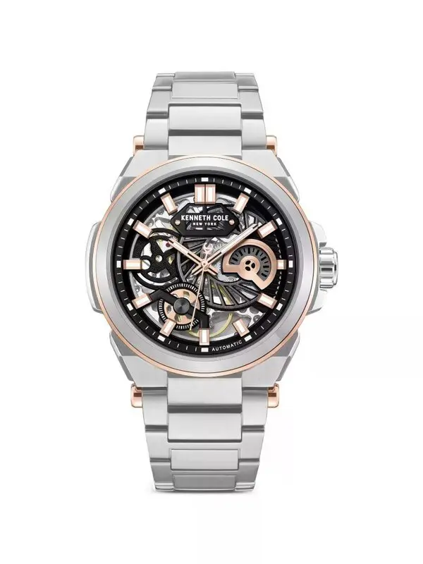 KENNETH COLE Automatic Skeleton Watch - Black