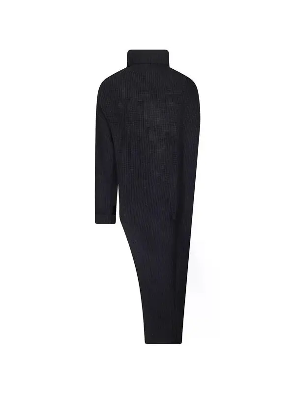 THELATEST Asymmetrical Chunky-knit Mid Dress