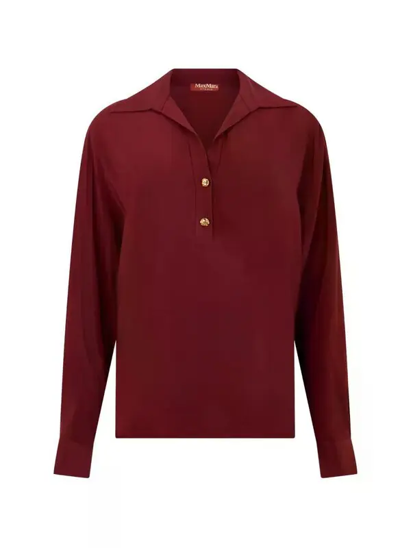 Max Mara Silk Long-sleeve Polo Shirt