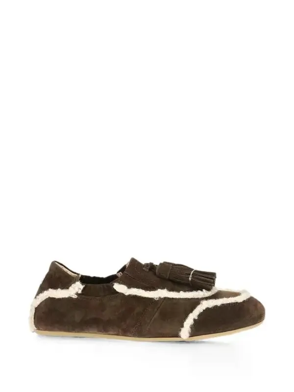 Fratelli Rossetti Tassel Shearling-trim Loafers