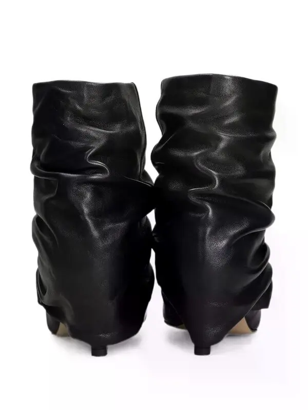 THE SELLER Ruched Pointed-toe Ankle Boots