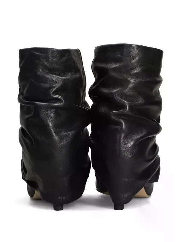 THE SELLER Ruched Pointed-toe Ankle Boots