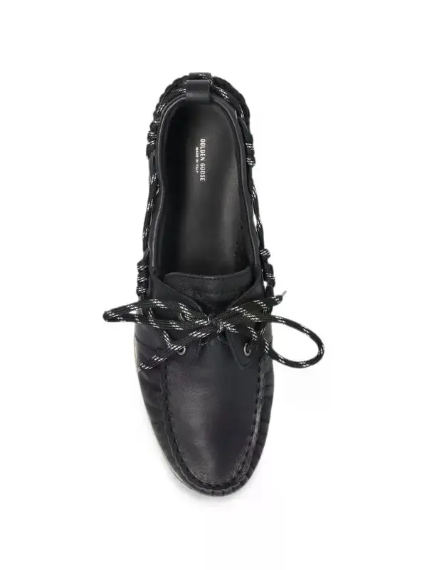 GOLDEN GOOSE Lace-up Leather Boat Shoes