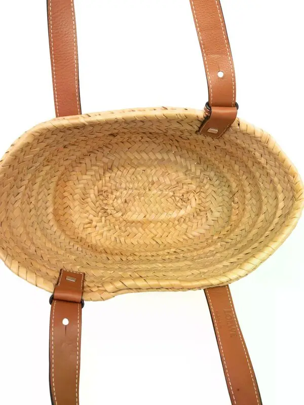 Loewe 2020 Small Raffia Anagram Basket Tote Bag