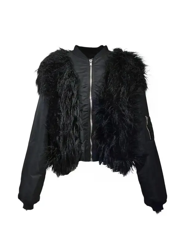 FILTH Faux-fur Trim Bomber Jacket