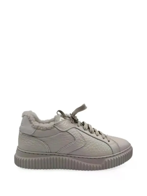 VOILE BLANCHE Lipari Shearling-trim Leather Sneakers