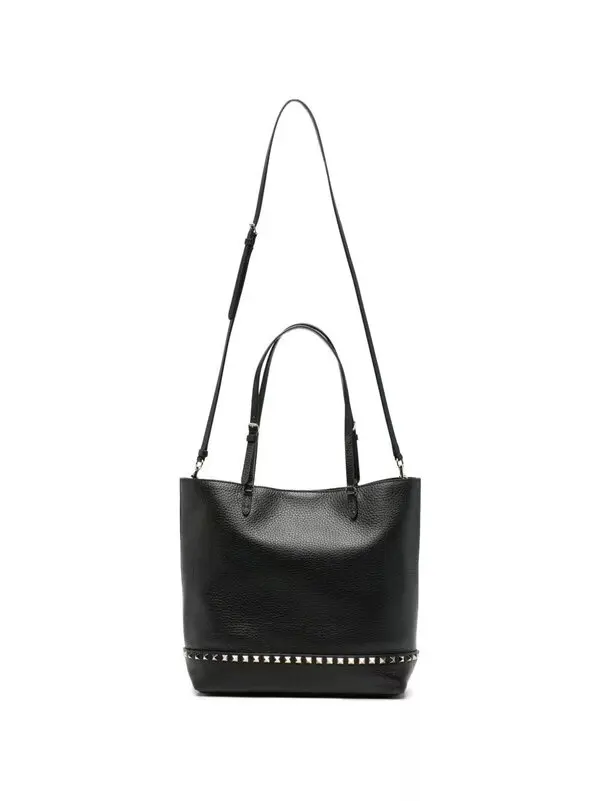 Valentino Garavani Rockstud Pebbled Tote Bag - Black