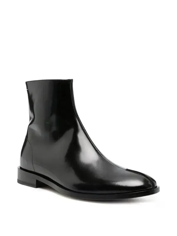 MAISON MARGIELA Polished Finish Almond-toe Ankle Boots