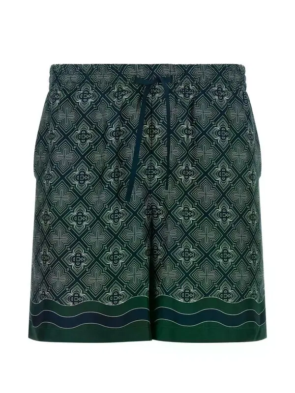 Casablanca Radiating Monogram-pattern Shorts - Green