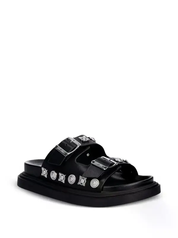 Just Cavalli Stud-embellished Buckle-fastening Sandals - Black