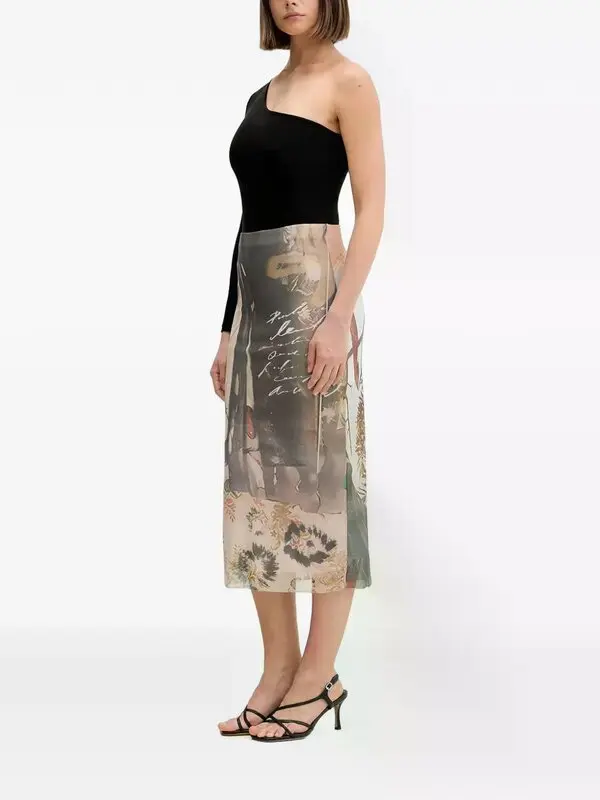 Desigual Collage Midi Skirt