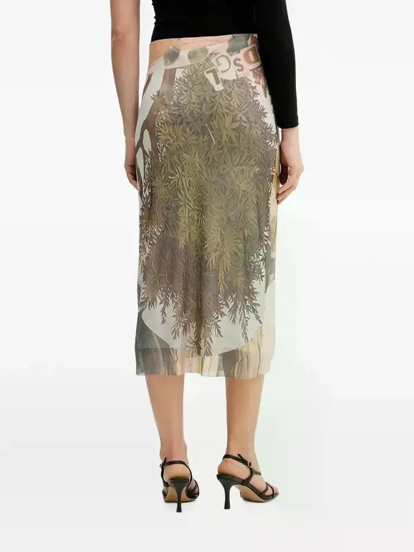 Desigual Collage Midi Skirt