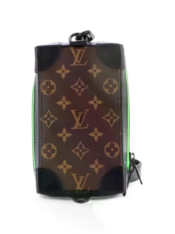 LOUIS VUITTON Soft Trunk Phone Box Monogram Canvas With Friends Patch Crossbody Bag - Brown