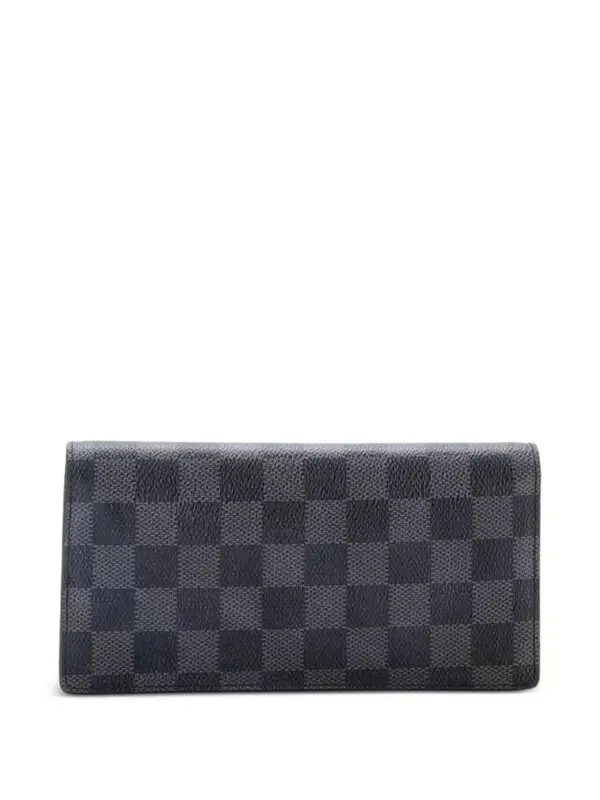 LOUIS VUITTON Brazza Wallet Damier Graphite Small Wallets - Black