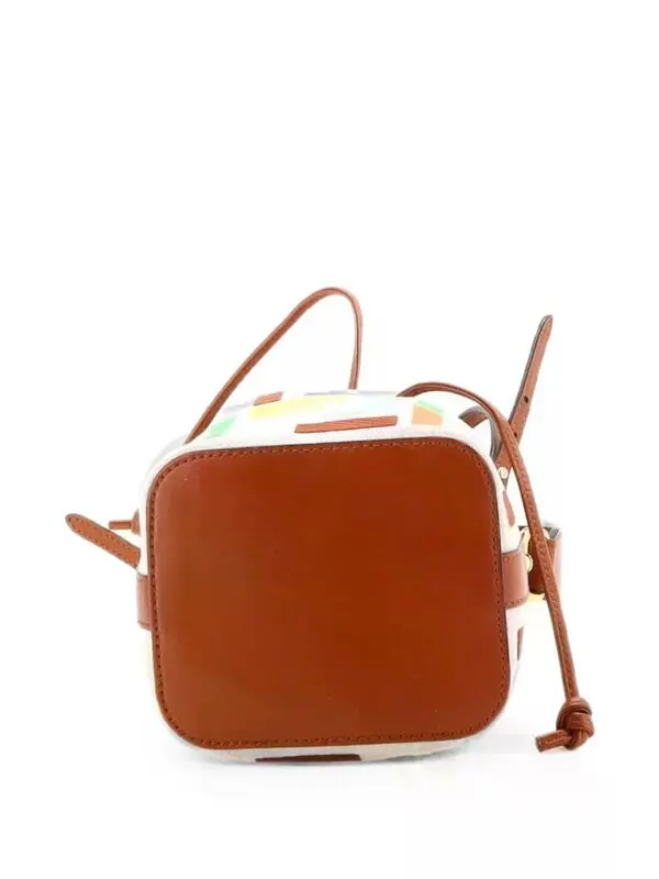 Fendi Mon Tresor Zucca Embroidered Canvas Mini Bucket Bag