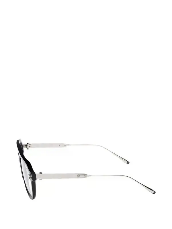 AKONI Argo Geometric-frame Glasses - Black