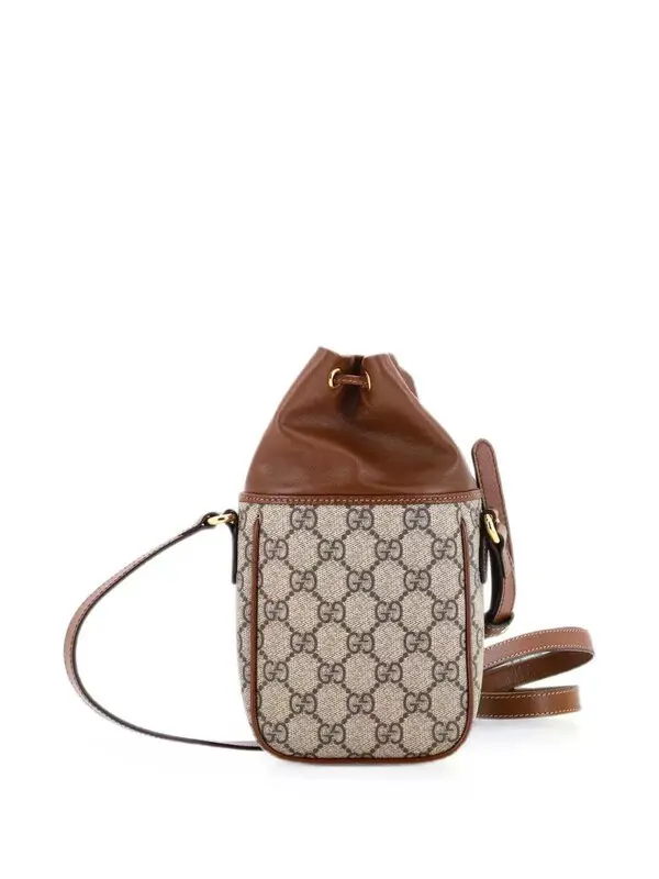 Gucci Interlocking G Patch Gg Coated Canvas Mini Bucket Bag