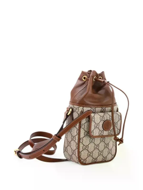 Gucci Interlocking G Patch Gg Coated Canvas Mini Bucket Bag