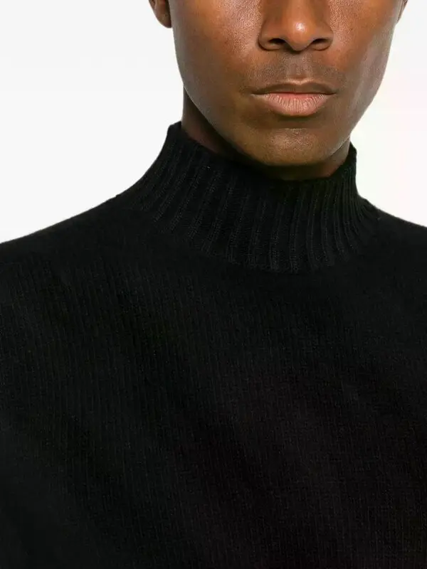 Fedeli Ribbed-knit High-neck Pullover
