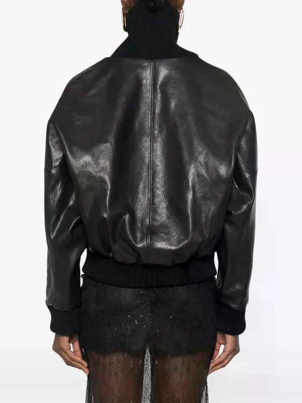 Magda Butrym Ribbed-knit Leather Jacket