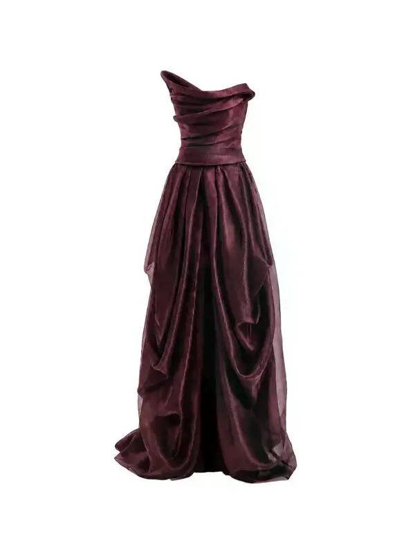 GEMY MAALOUF Strapless Draped Gown