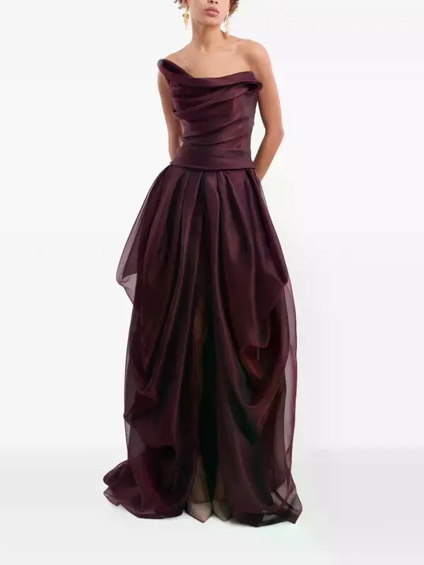 GEMY MAALOUF Strapless Draped Gown