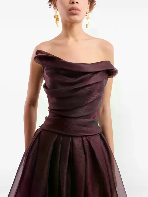 GEMY MAALOUF Strapless Draped Gown