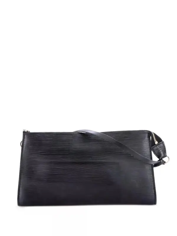 LOUIS VUITTON Pochette Accessoires Epi Leather Clutch Bag - Black