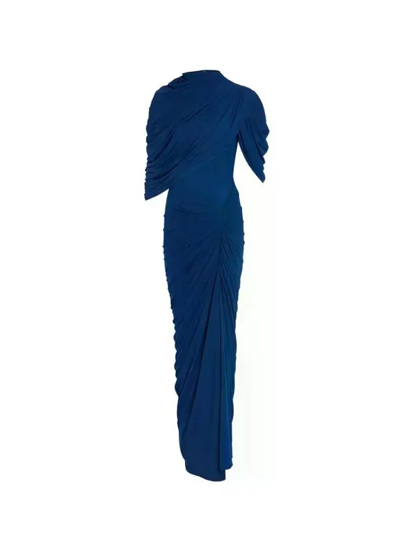 DEME Beth Ruched Draped Maxi Dress