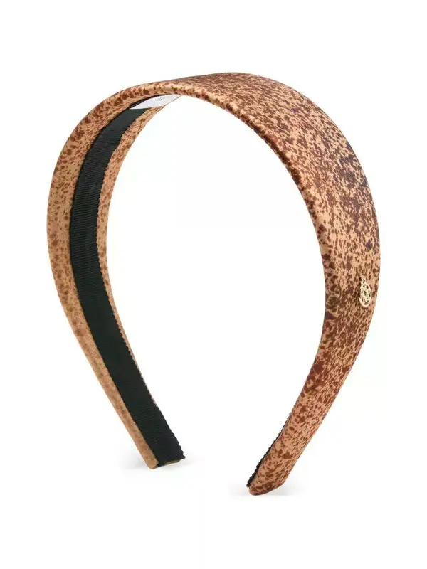 MAISON MICHEL Miwa Leopard-print Headband - Neutrals