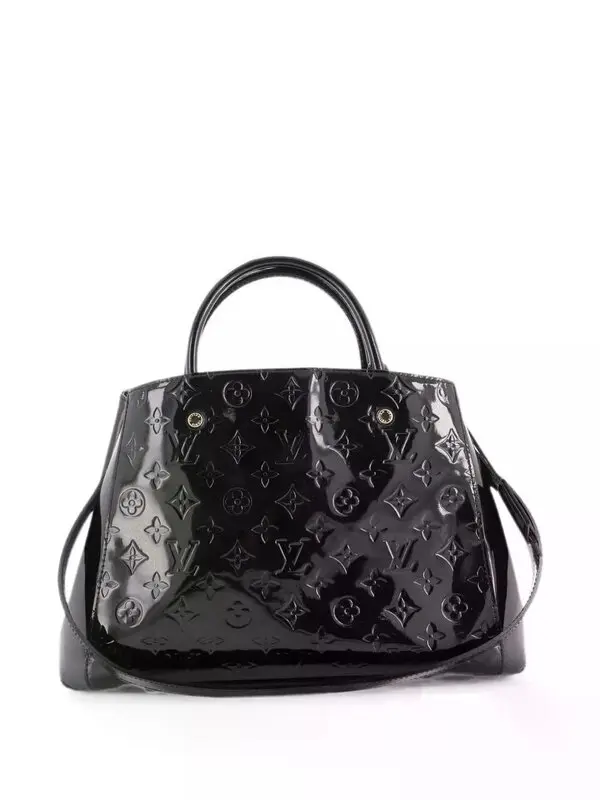 LOUIS VUITTON Monogram Vernis Montaigne Mm Tote Bag