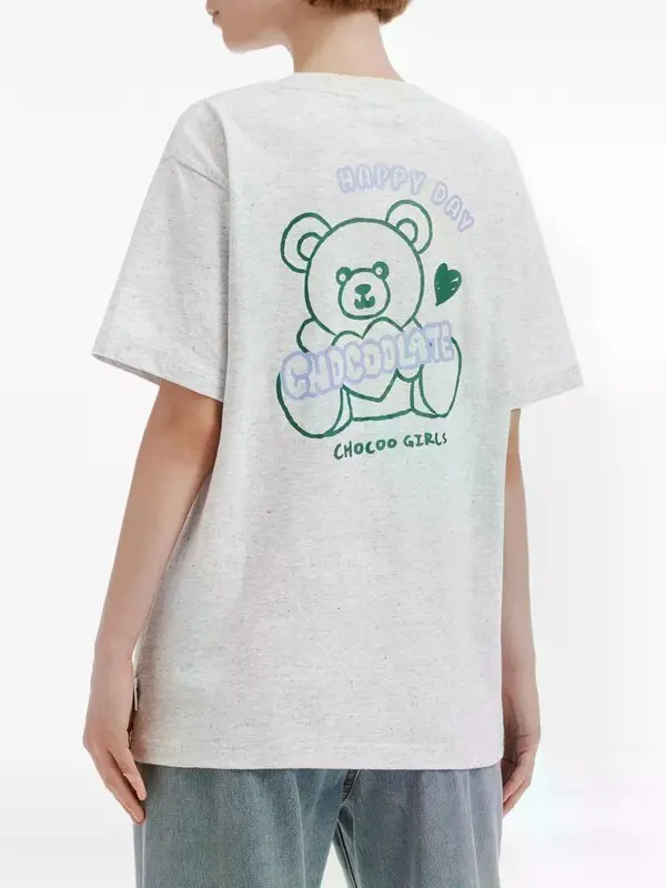 CHOCOOLATE Bear-print Cotton T-shirt