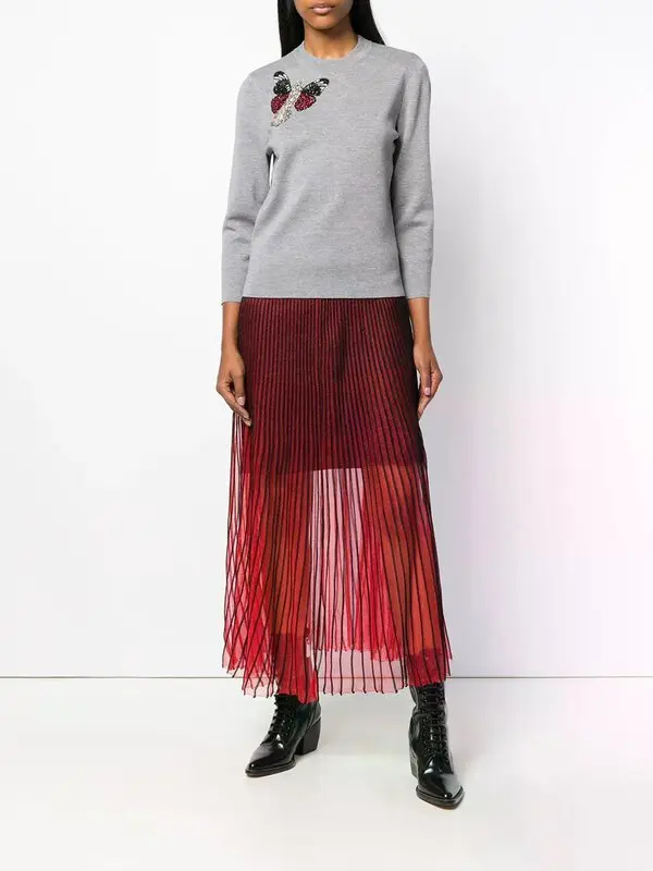 Alexander McQueen Embellished Butterfly Jumper