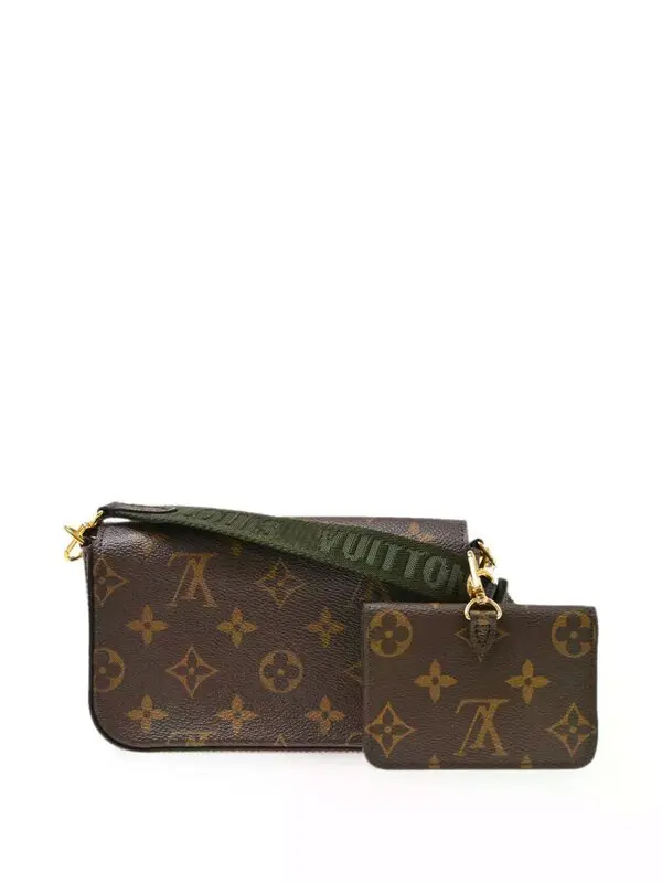 LOUIS VUITTON 2010-2020s Félicie Strap & Go Monogram Shoulder Bag - Brown
