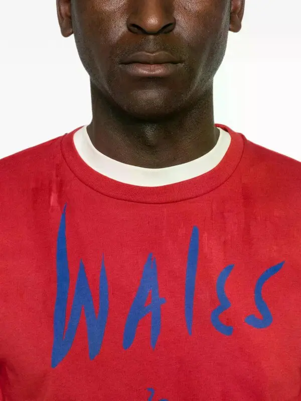 WALES BONNER Logo-print Crew-neck T-shirt