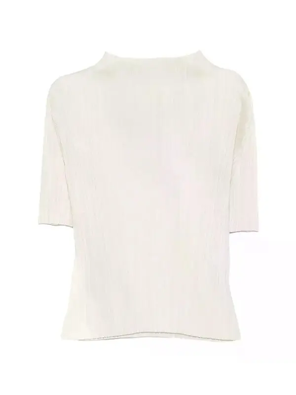 Issey Miyake Pleated T-shirt - Neutrals