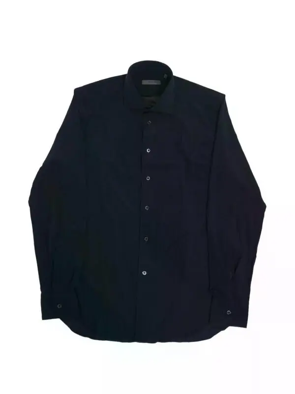 Corneliani Wrinkle-free French-collar Shirt - Blue