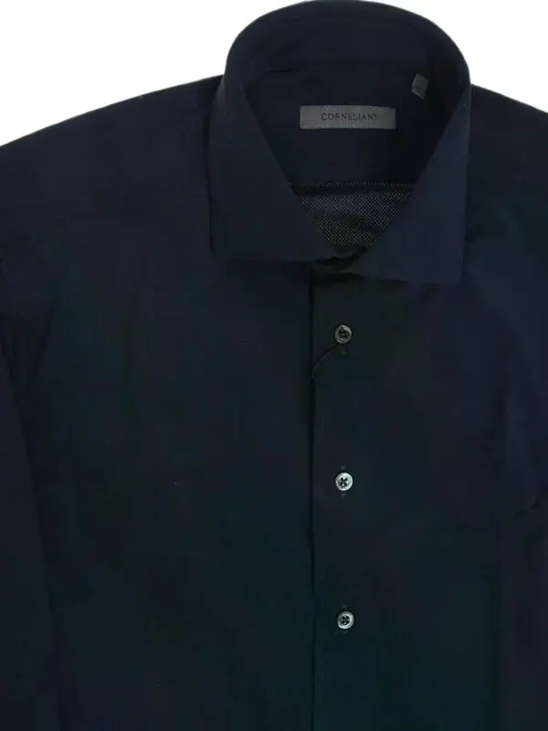 Corneliani Wrinkle-free French-collar Shirt - Blue