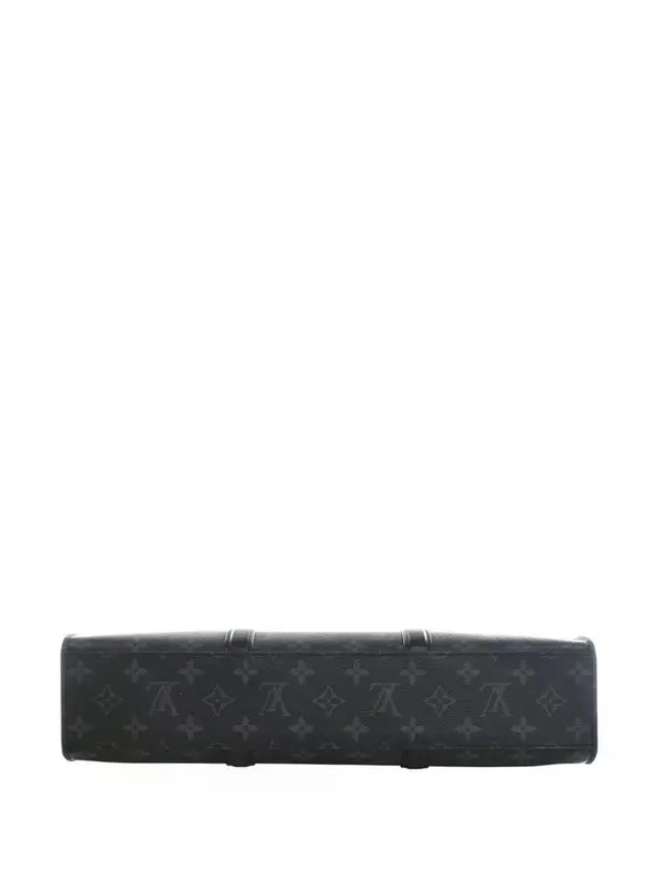 LOUIS VUITTON 2000 Monogram Eclipse Sac Plat Horizontal Zipper Satchel