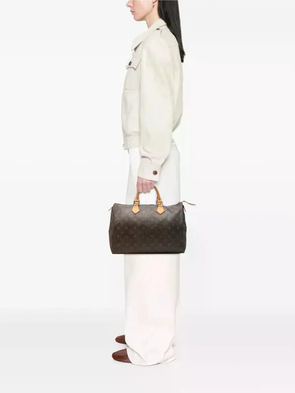 LOUIS VUITTON 2001 Monogram Speedy 35 Boston Bag