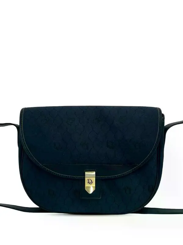 Dior 20th Century Honeycomb Canvas Crossbody Bag - Blue