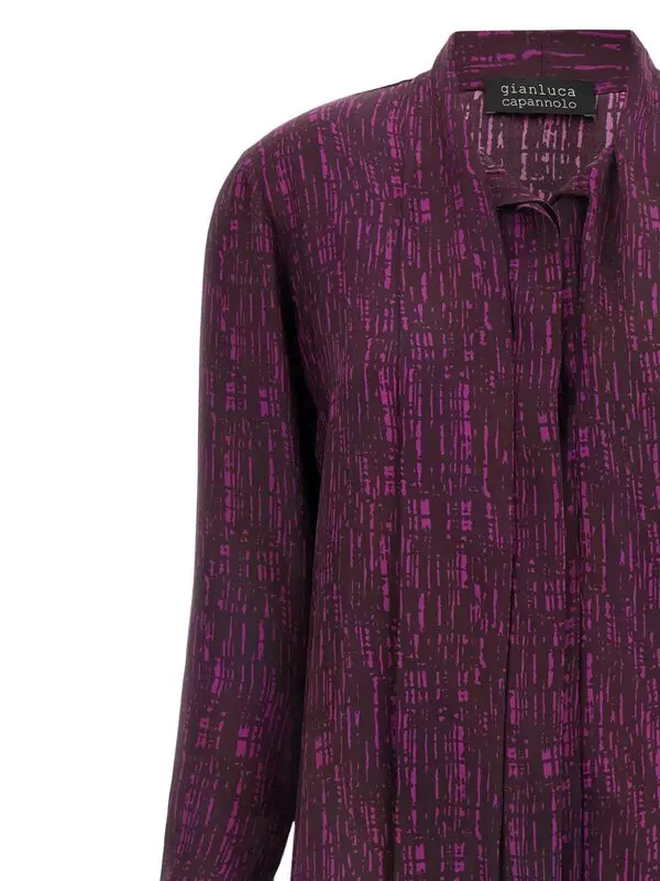 GIANLUCA CAPANNOLO Abstract Print Silk Shirt