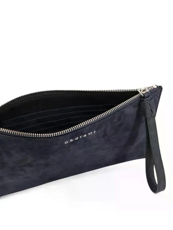 Orciani Leather Wristlet Clutch Bag