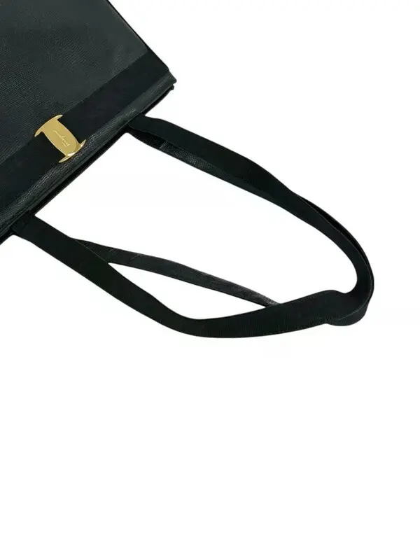 FERRAGAMO 2010-2026 Lizard Embossed Leather Vara Tote Bag