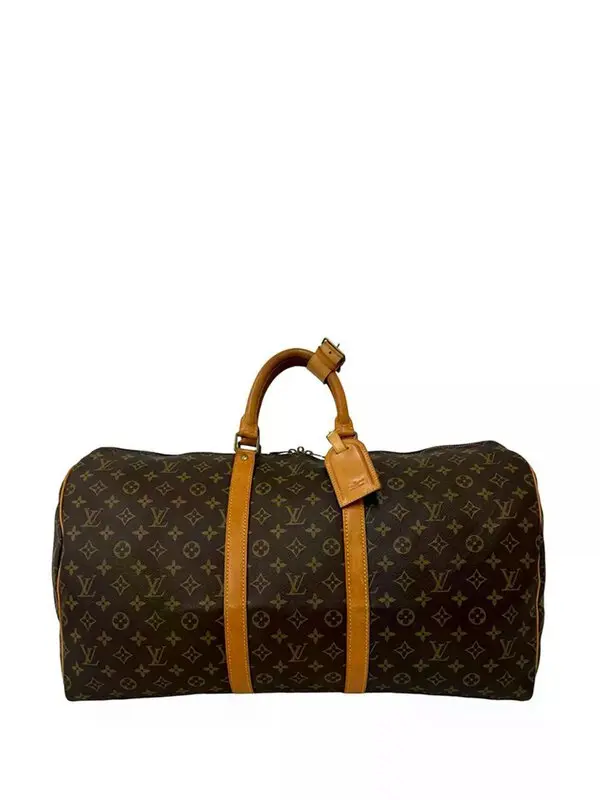 LOUIS VUITTON 1982 Monogram Keepall 55 Travel Bag - Brown